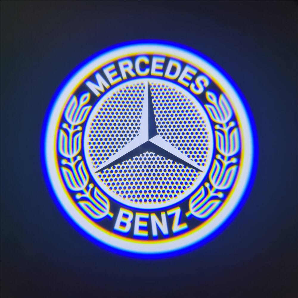 QCDIN For Mercedes Benz Car Door Logo Lights - for A B C E M GL GLA GLB ...